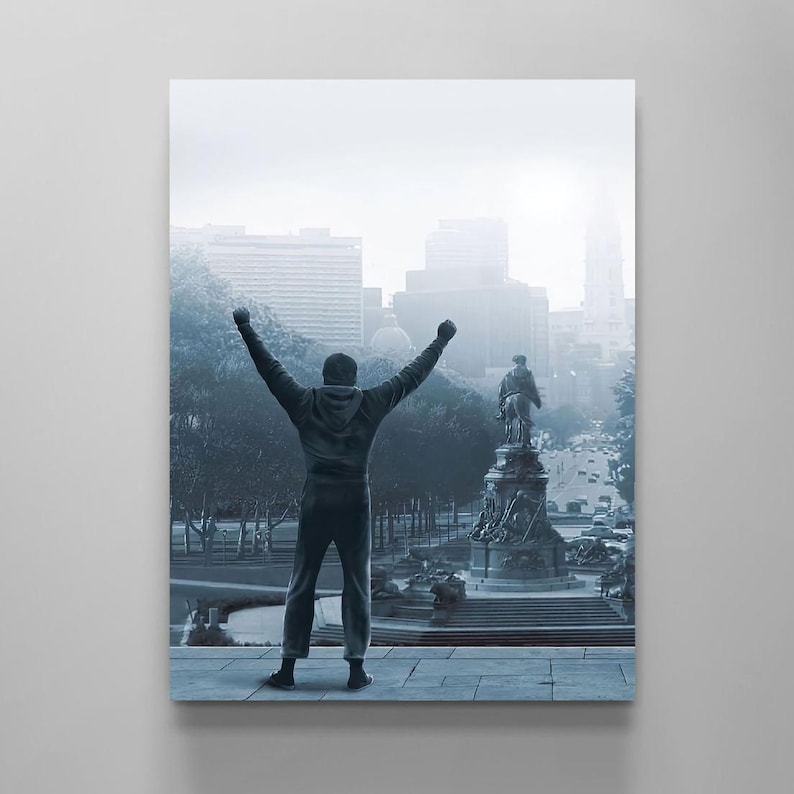 Rocky Balboa Wall Art | Iconic Boxing Movie Scene | Motivational ...