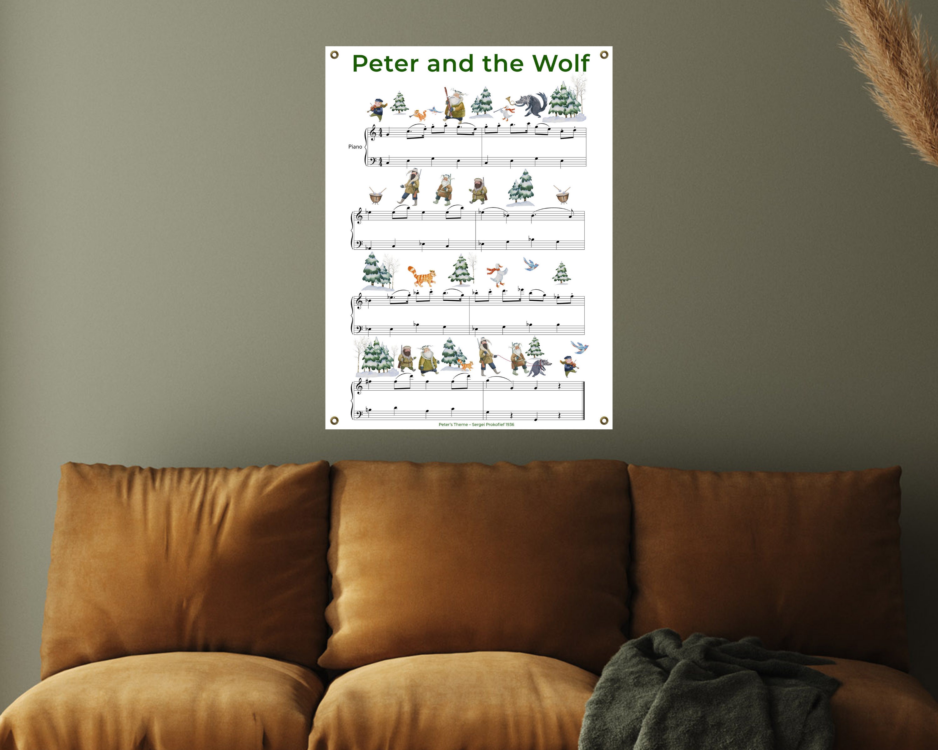 Canvas Peter & the Wolf Giclée Poster With Brass Grommets for - Etsy Canada