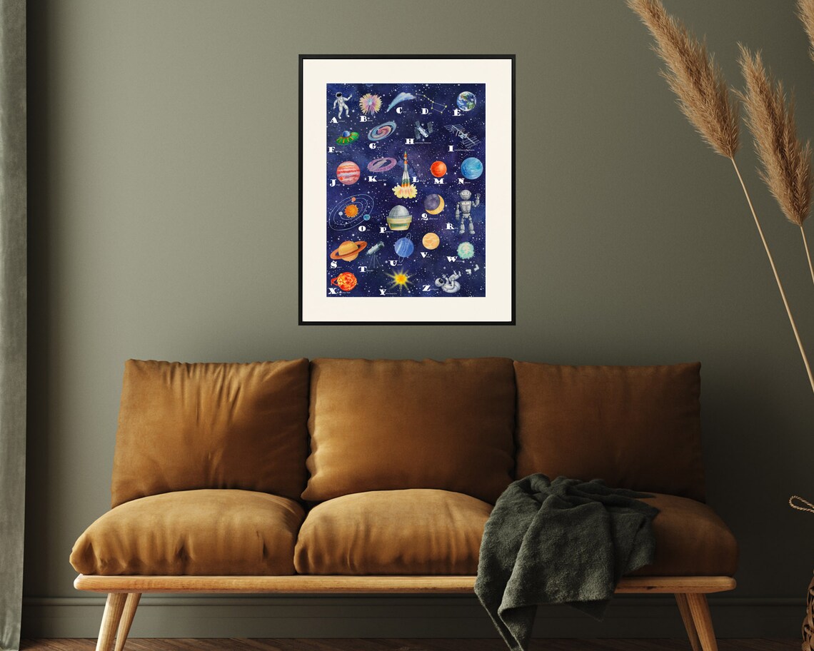Space Alphabet Poster on Heavy Fine Art Paper for Nurseries - Etsy