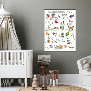 Garden Alphabet Giclée Poster on Fine Art Paper for - Etsy