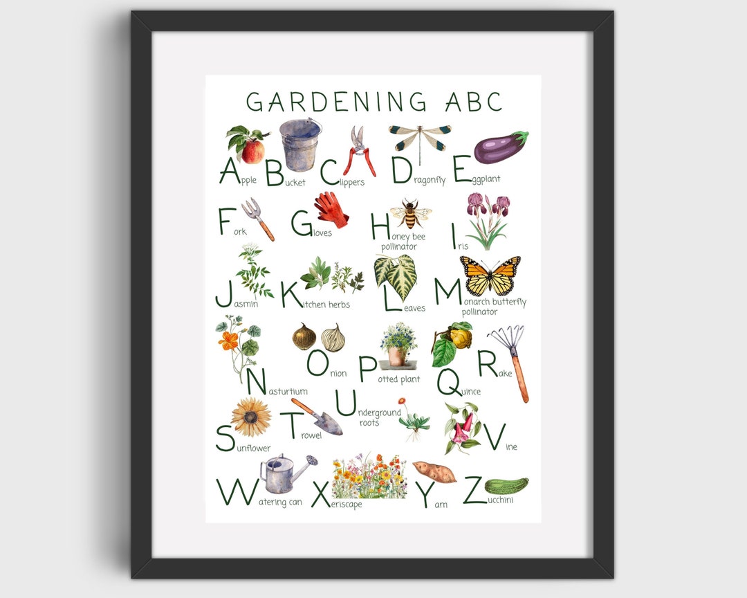Garden Alphabet Giclée Poster on Fine Art Paper for - Etsy