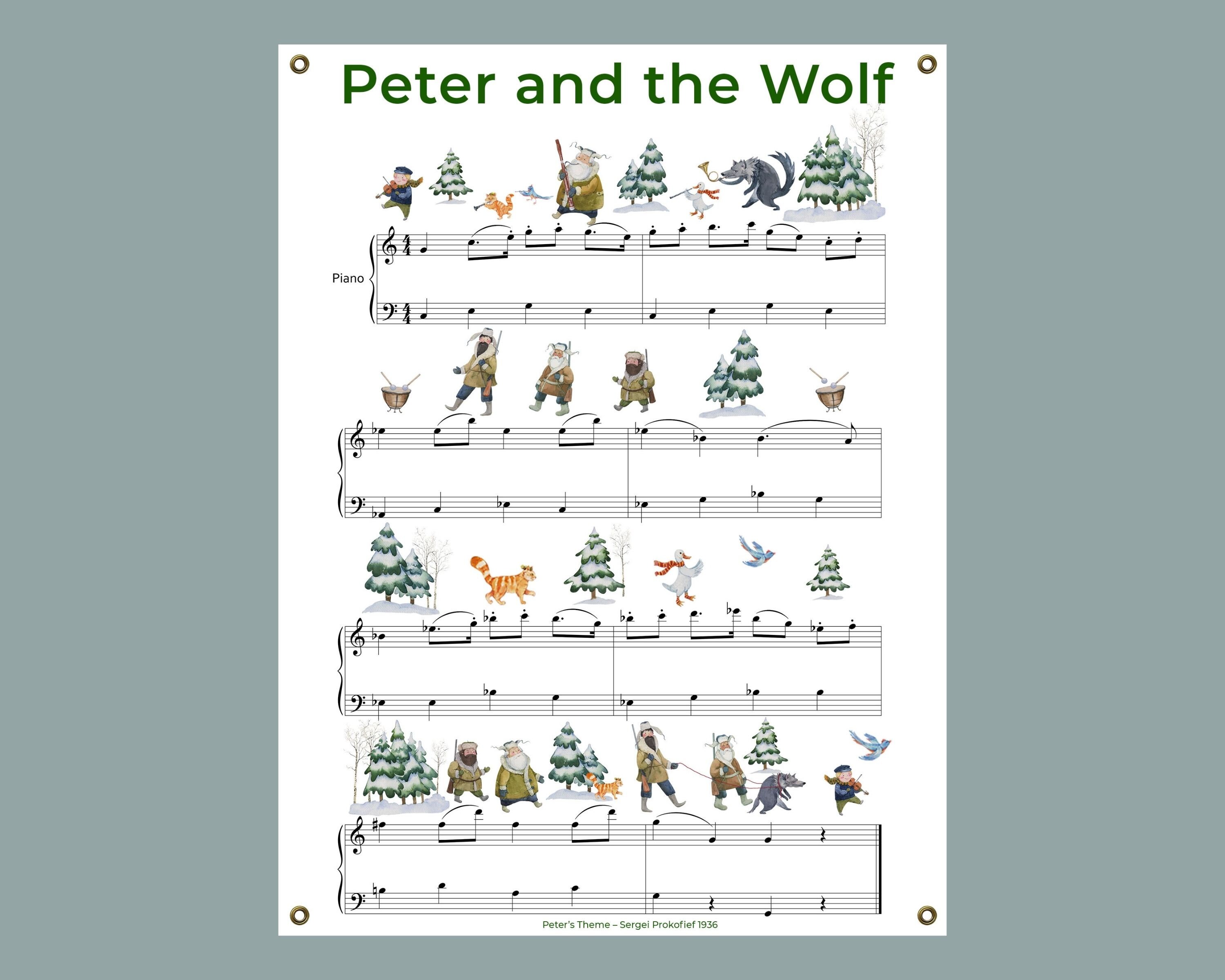 Canvas Peter & the Wolf Giclée Poster With Brass Grommets for - Etsy Canada