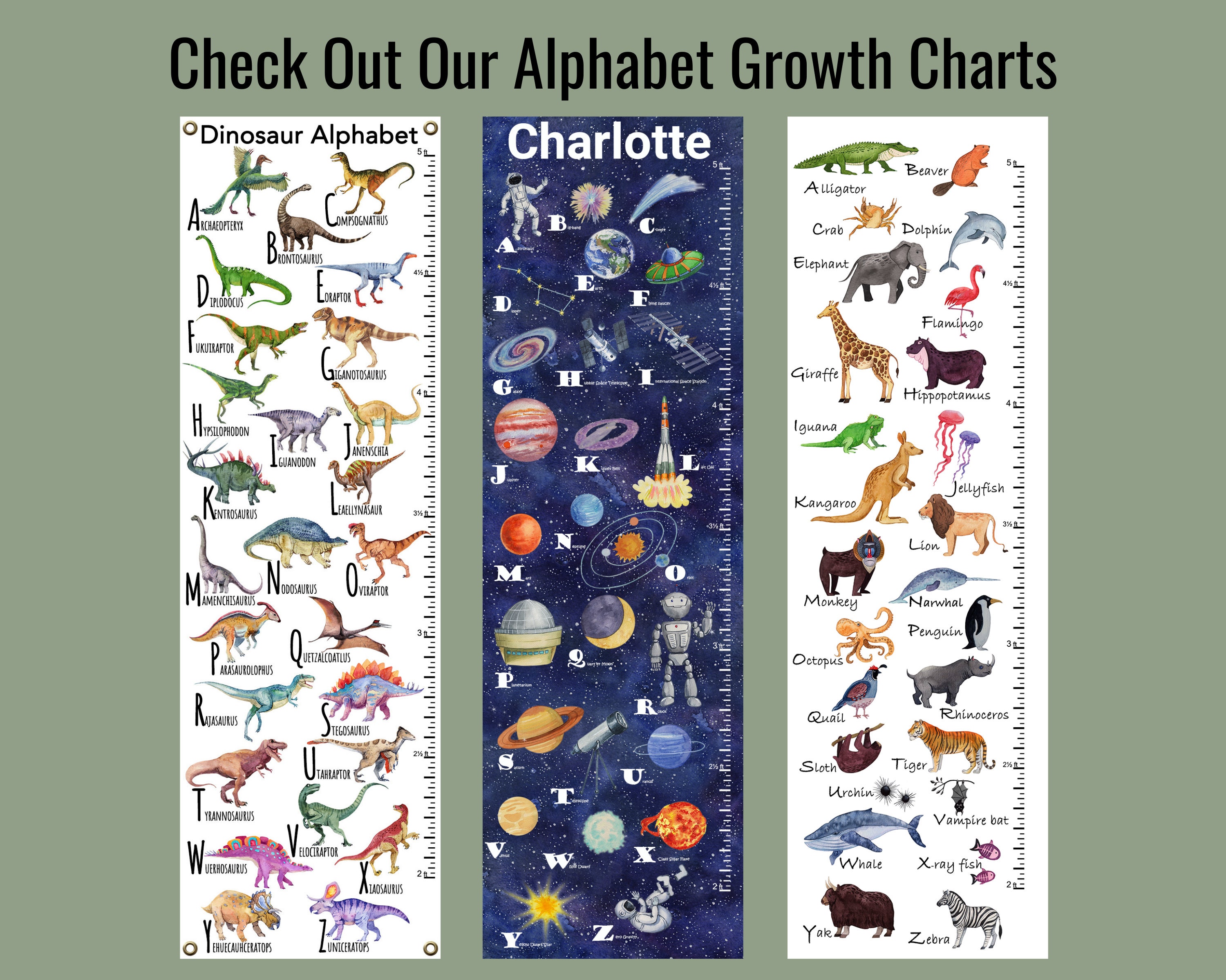Peter & the Wolf Canvas Growth Chart with Optional | Etsy
