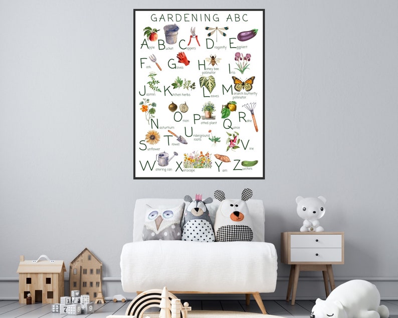 Garden Alphabet Giclée Poster on Fine Art Paper for - Etsy