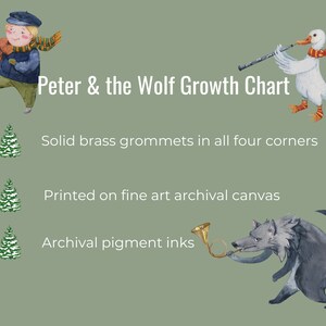Peter & the Wolf Canvas Growth Chart With Optional | Etsy