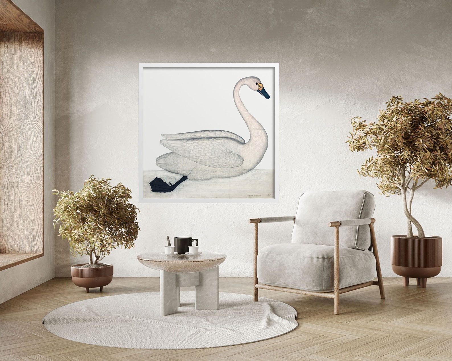 Swan Fine Art Swedish Bird Print by Olof Rudbeck | Etsy