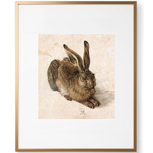Young Hare Watercolor Art Print by Dürer, Perfect for Nature Lover ...
