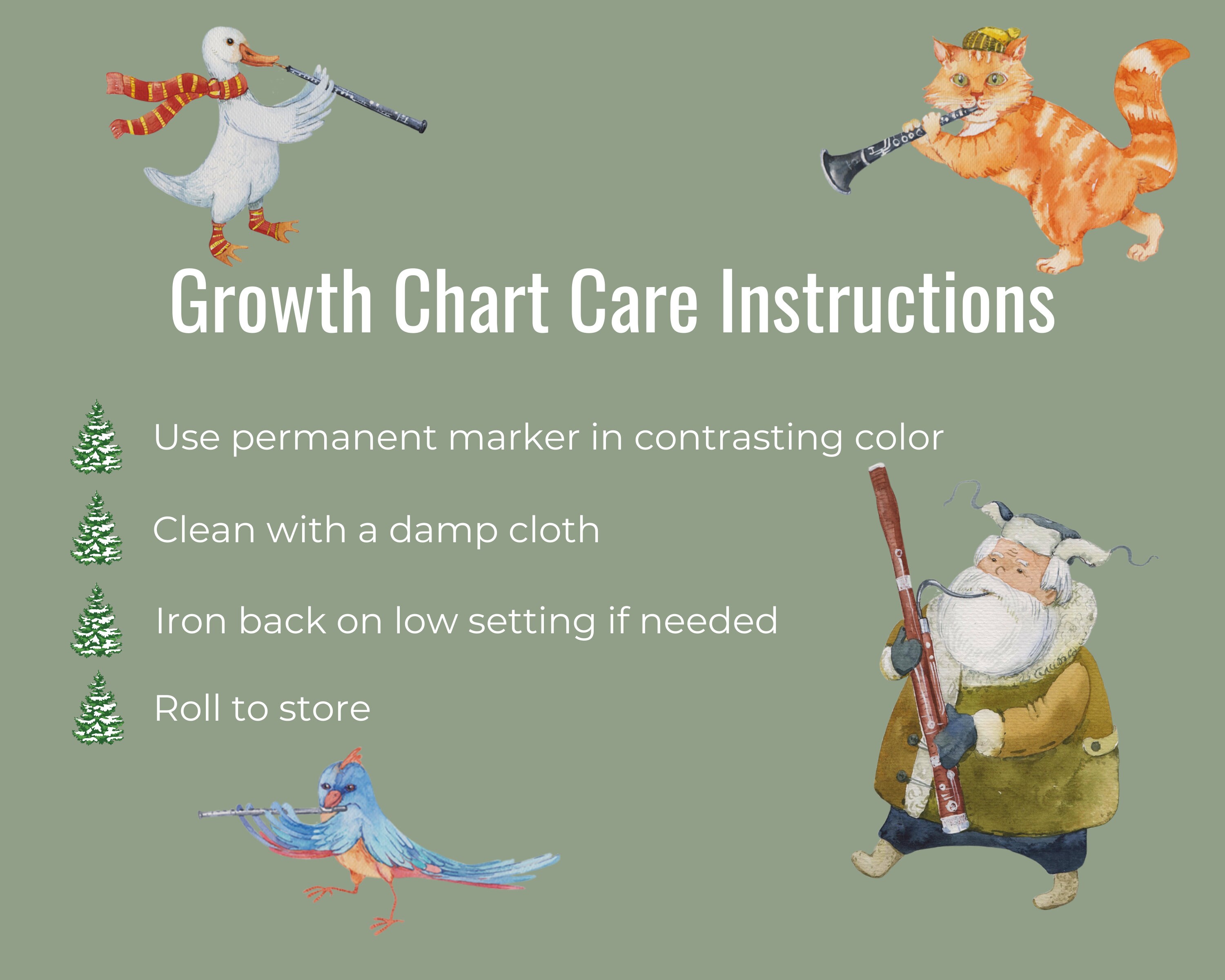 Peter & the Wolf Canvas Growth Chart with Optional | Etsy