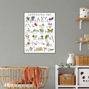 Garden Alphabet Giclée Poster on Fine Art Paper for - Etsy