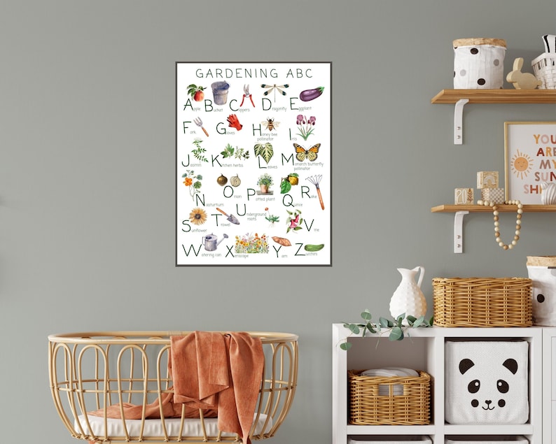 Garden Alphabet Giclée Poster on Fine Art Paper for - Etsy