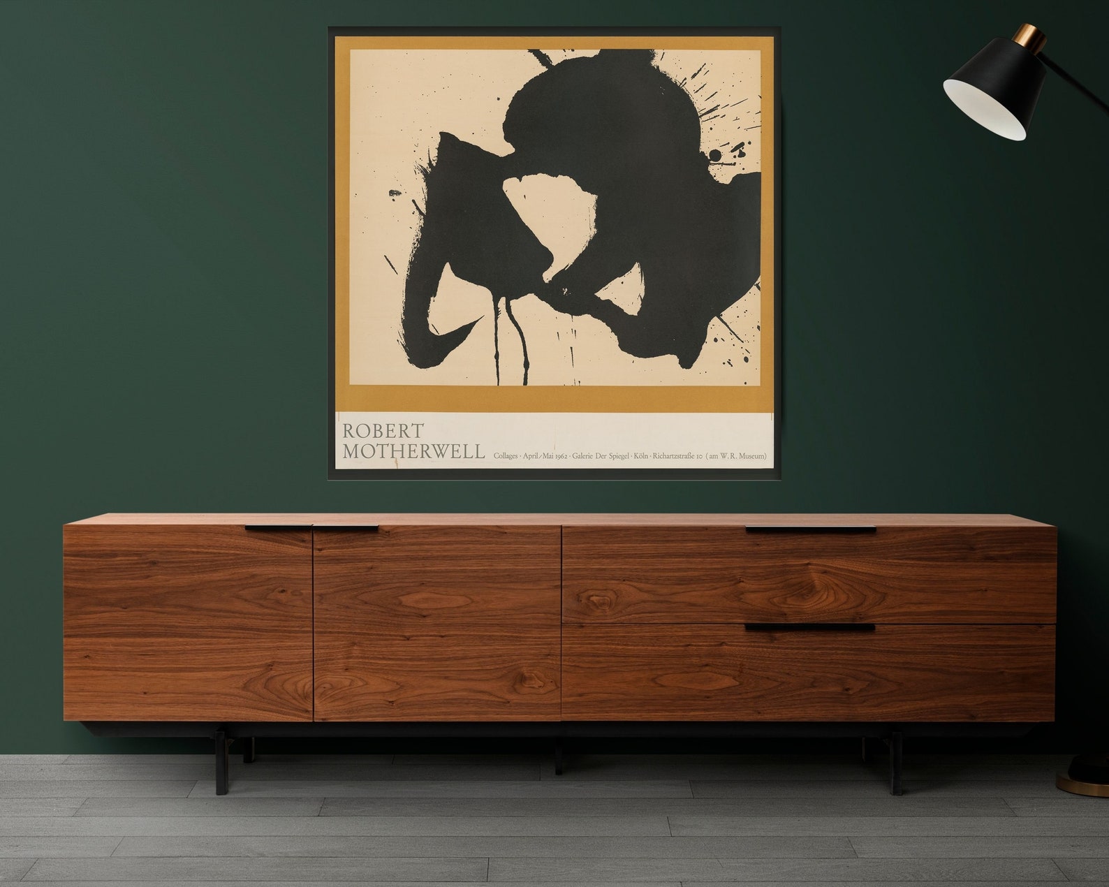 Abstract Robert Motherwell Exhibition Poster 1962 for Living | Etsy