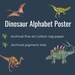 Dinosaur Alphabet Poster on Fine Art Paper for Dinosaur-themed Playroom ...