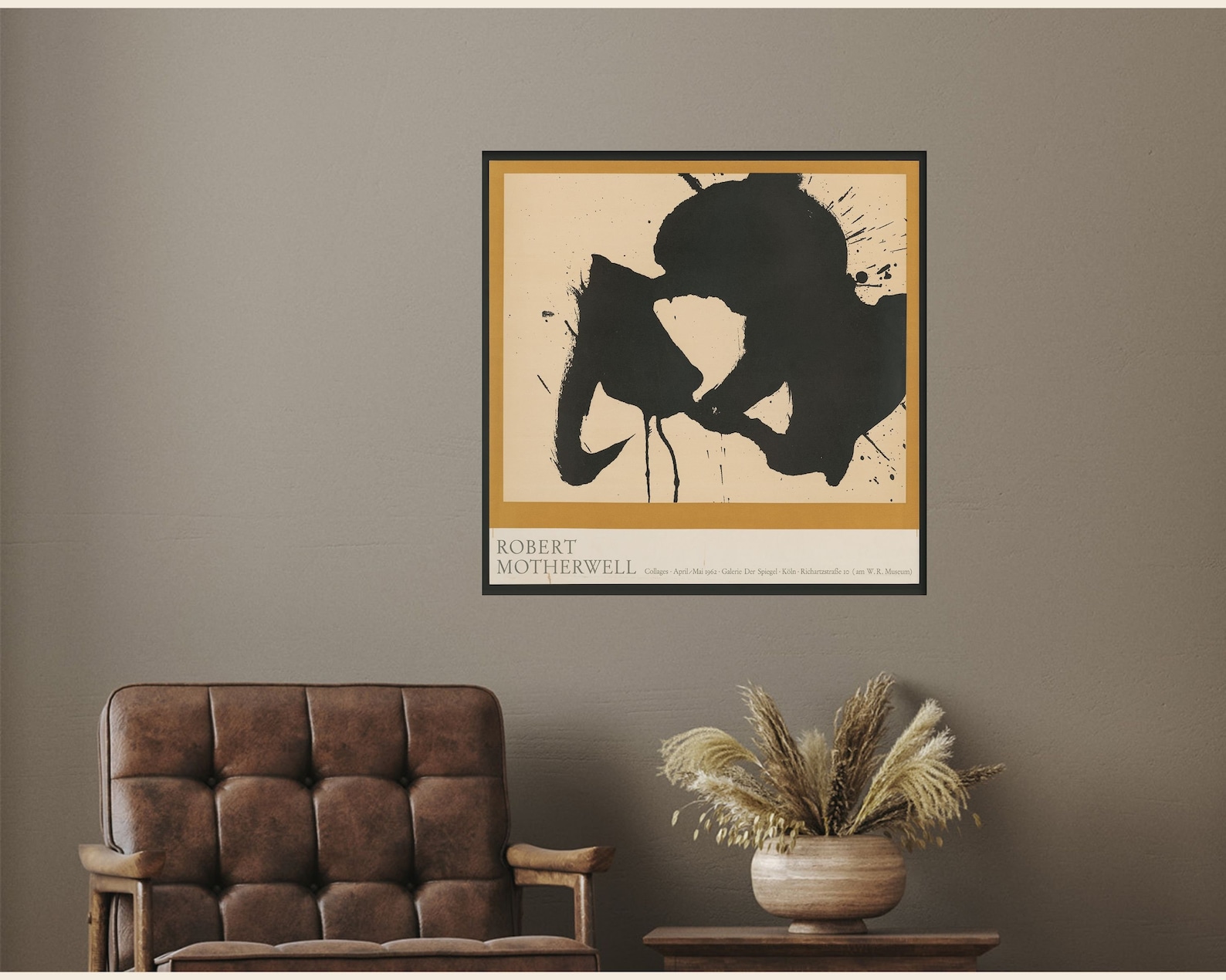 Abstract Robert Motherwell Exhibition Poster 1962 for Living | Etsy