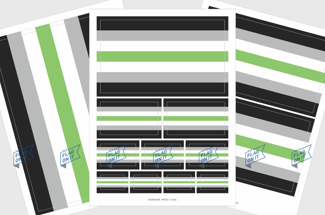 Agender Pride Flag Stickers - Etsy