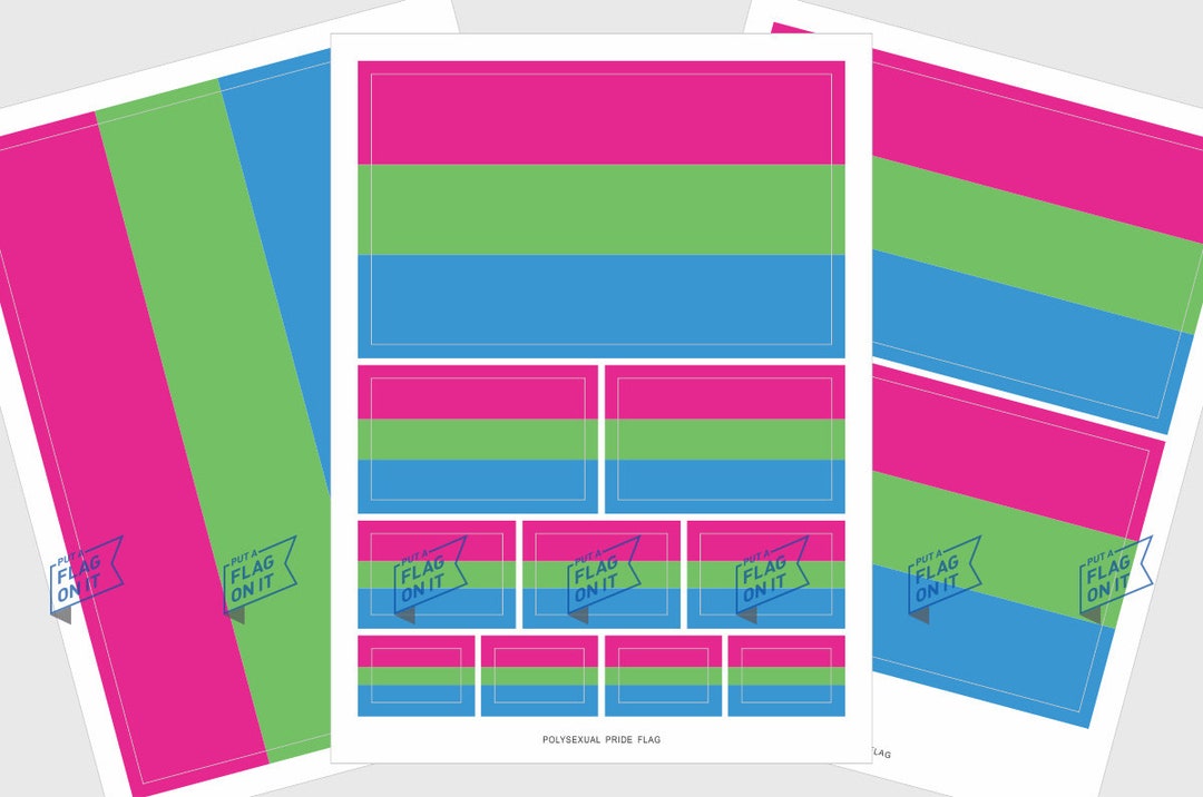 Polysexual Pride Flag Stickers - Etsy