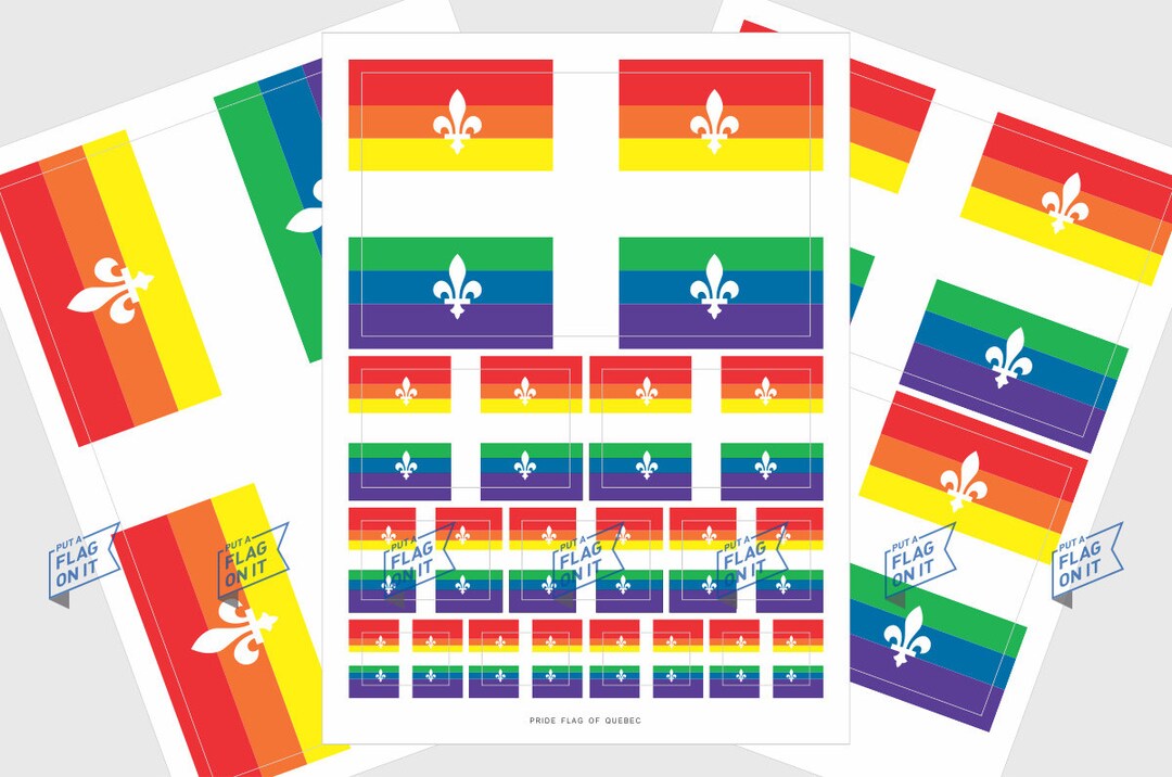 Quebec LGBTQ Pride Flag Stickers - Etsy