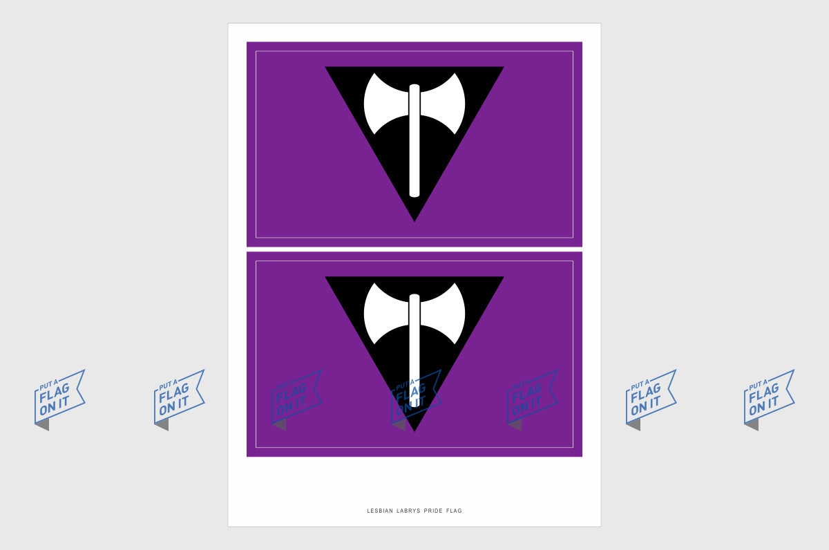 Lesbian Labrys Pride Flag Sticker Weatherproof Vinyl LGBTQ - Etsy