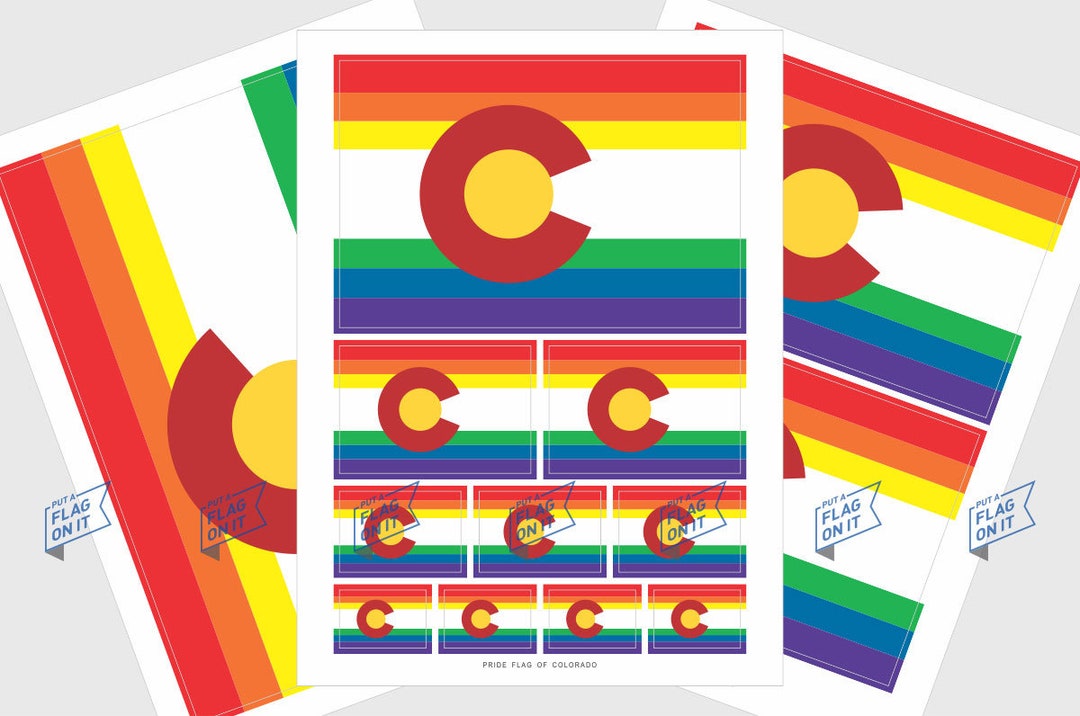 Colorado LGBTQ Pride Flag Stickers - Etsy