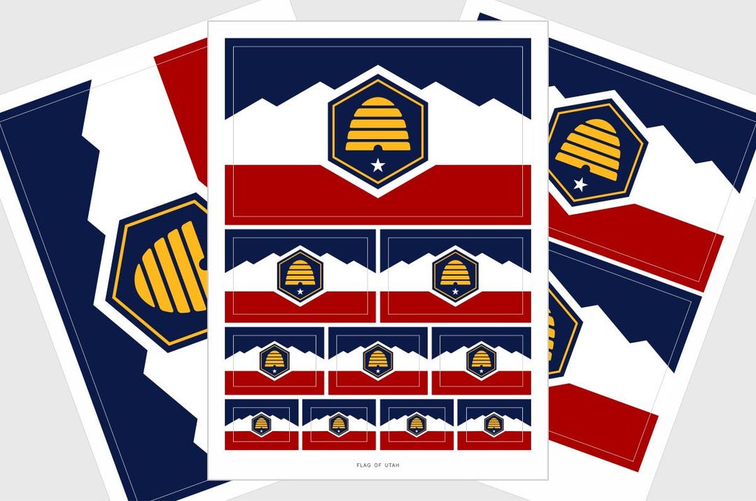 Utah Flag Stickers, NEW 2024 Version - Etsy