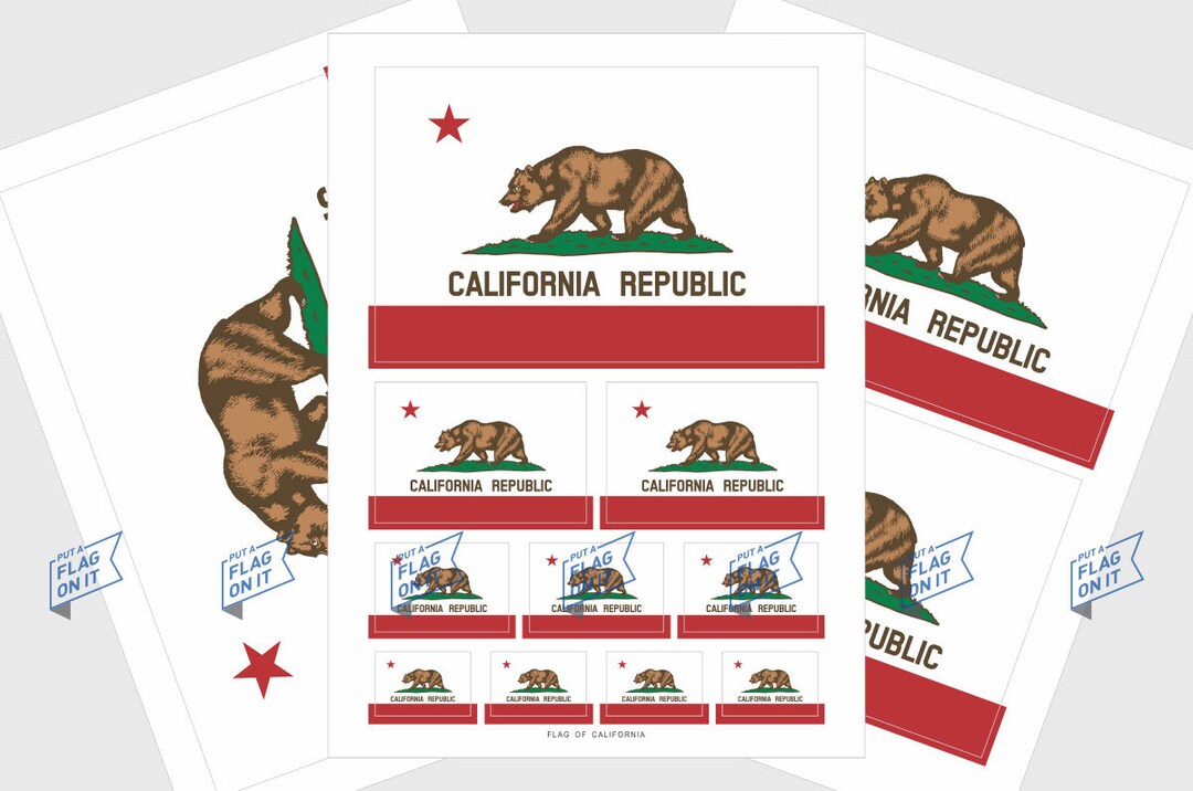 California State Flag Stickers - Etsy