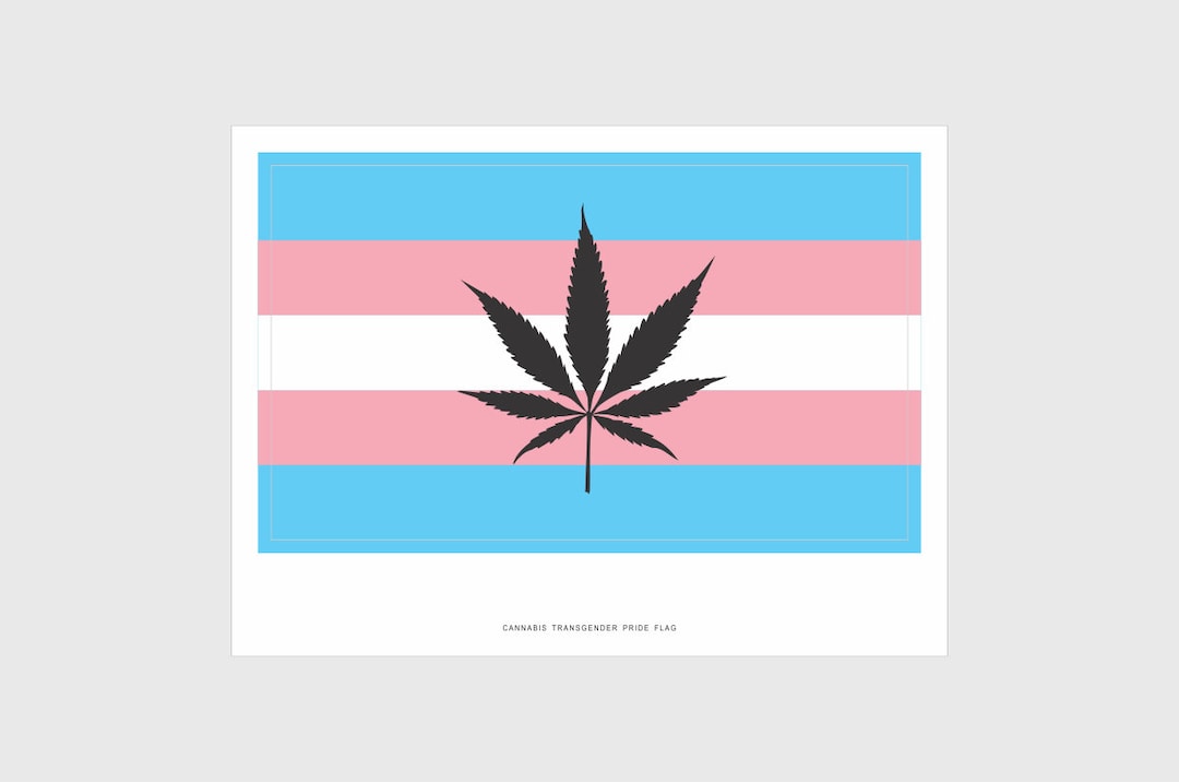 Transgender Cannabis Pride Flag Stickers - Etsy