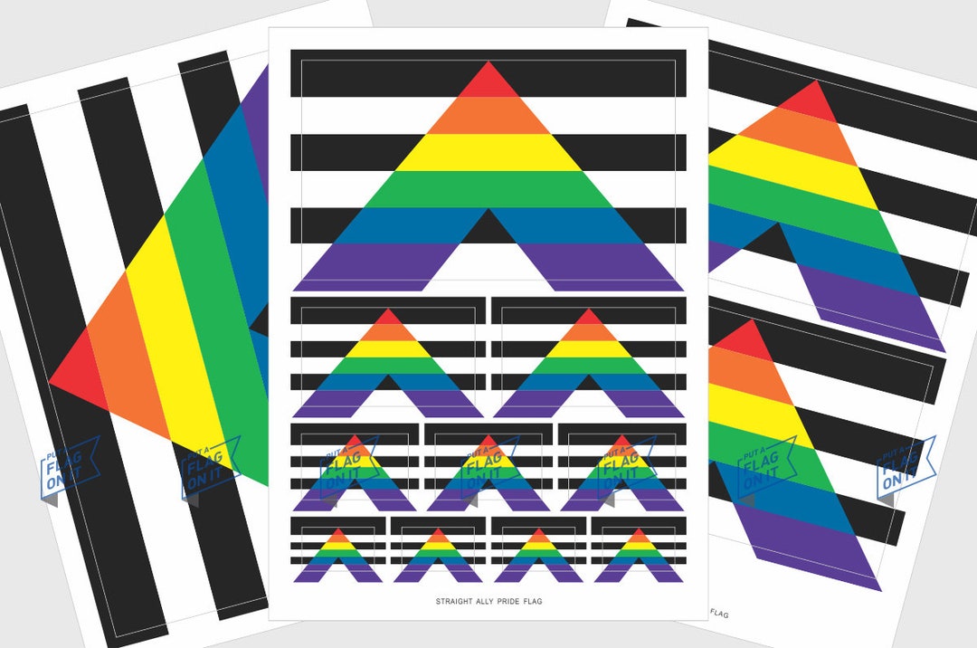 Straight Ally Flag Stickers - Etsy