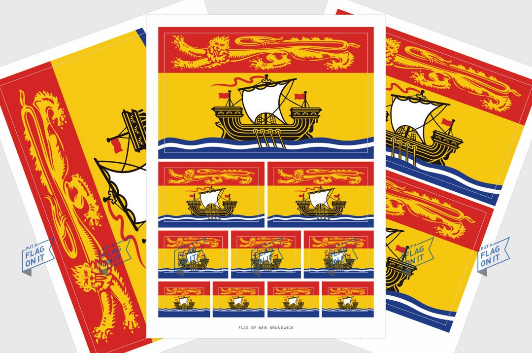 New Brunswick Flag Stickers - Etsy
