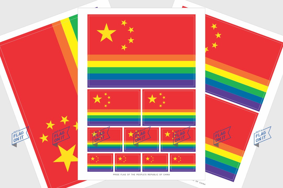 China LGBTQ Pride Flag Stickers - Etsy
