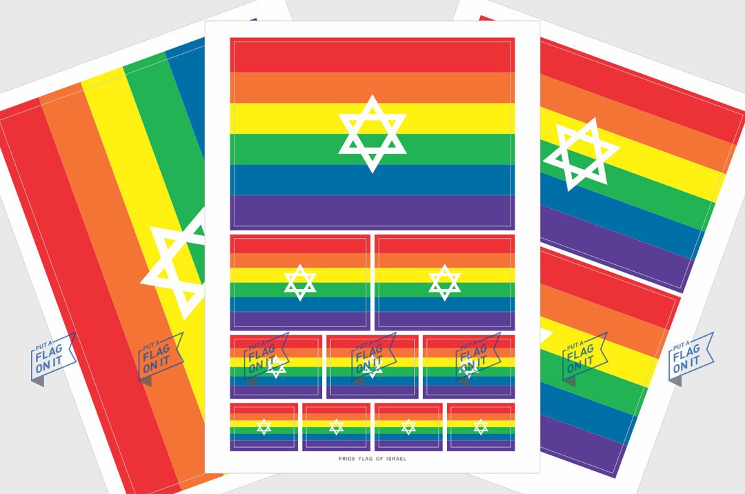 Israel LGBTQ Pride Flag Stickers - Etsy
