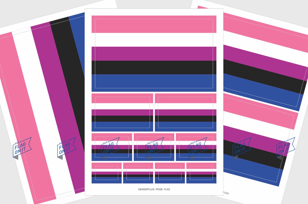 Genderfluid Pride Flag Stickers - Etsy