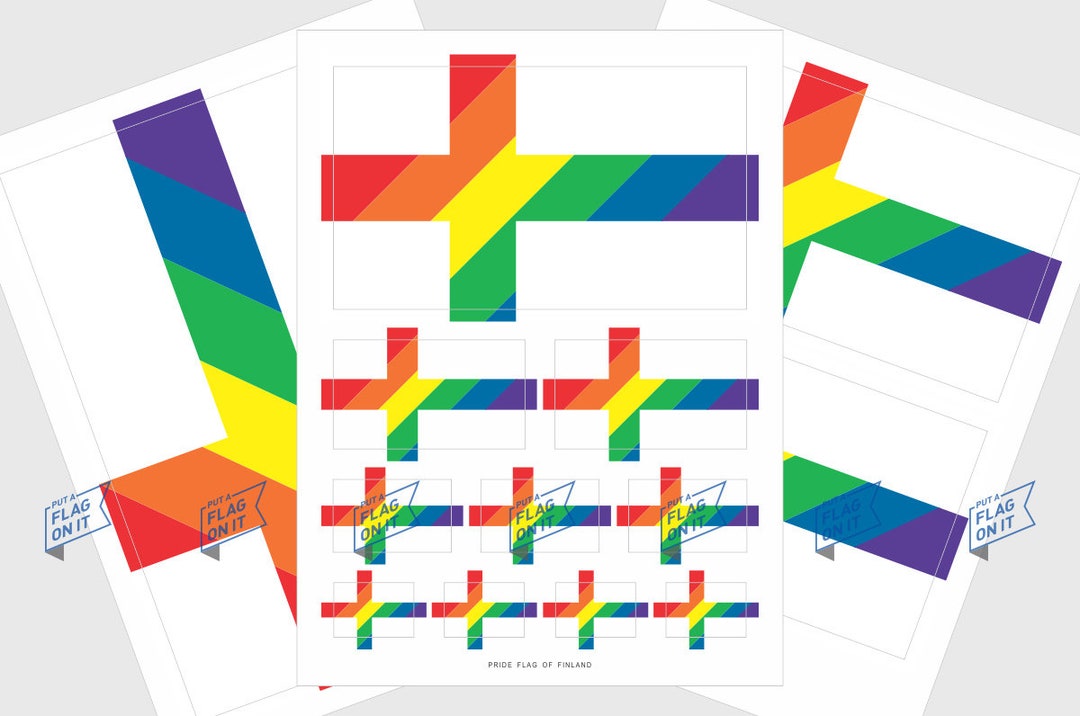 Finland LGBTQ Pride Flag Stickers - Etsy