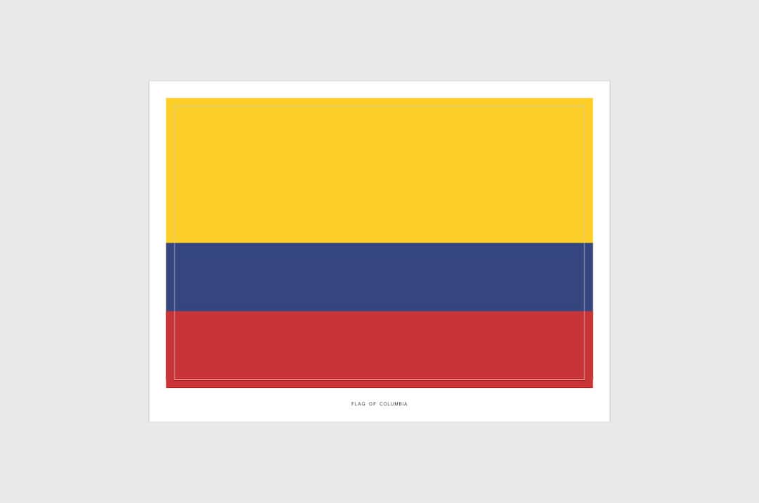 Columbia Flag Sticker, Weatherproof Vinyl Columbian Flag Stickers - Etsy