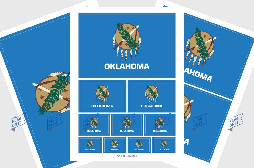 Oklahoma Flag Stickers - Etsy