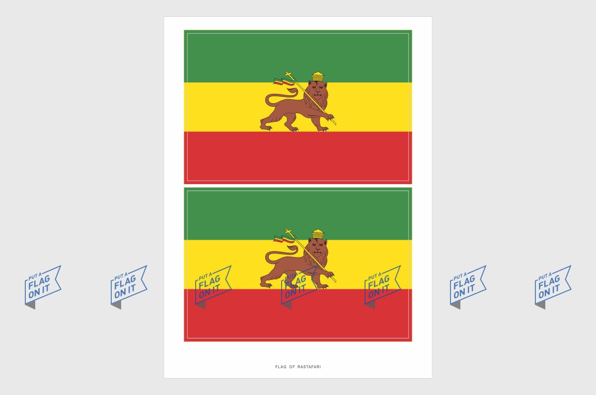 Rastafarian Flag Sticker Weatherproof Vinyl Proud Rastafari | Etsy