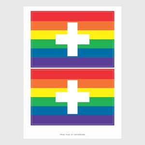 Switzerland LGBTQ Pride Flag Stickers - Etsy