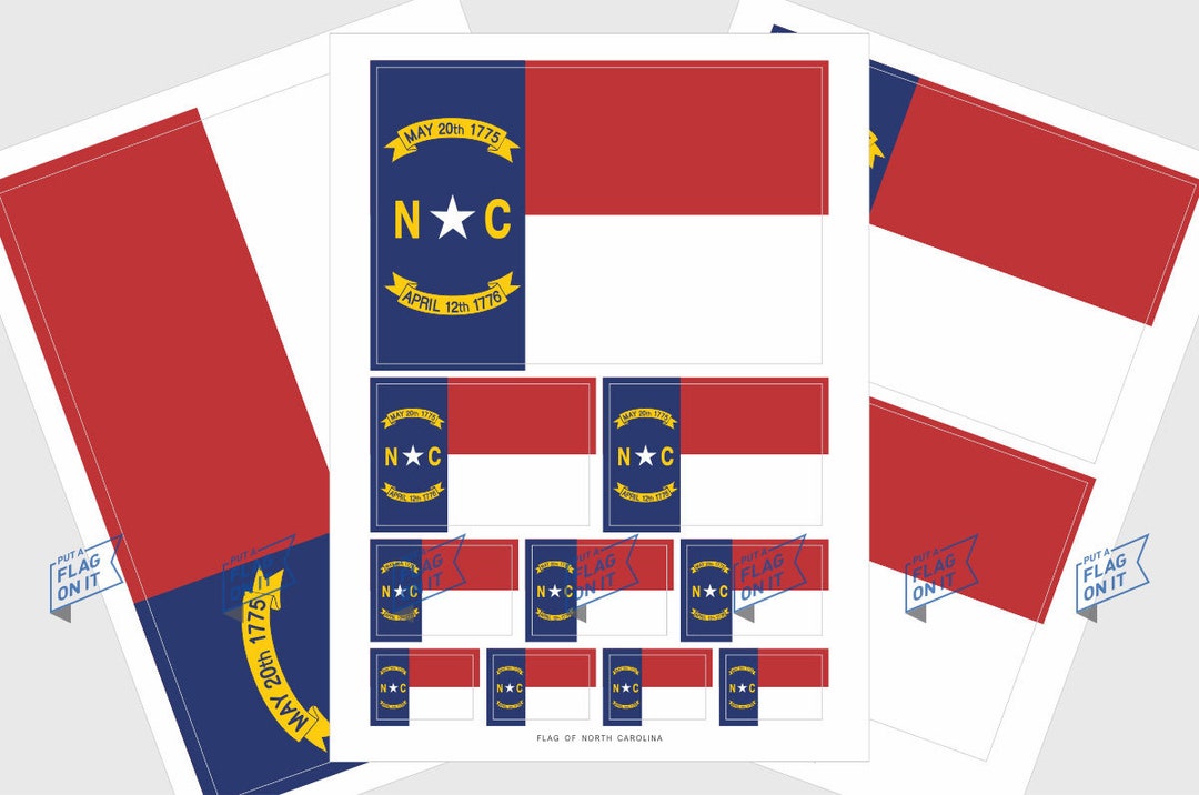 North Carolina Flag Stickers - Etsy