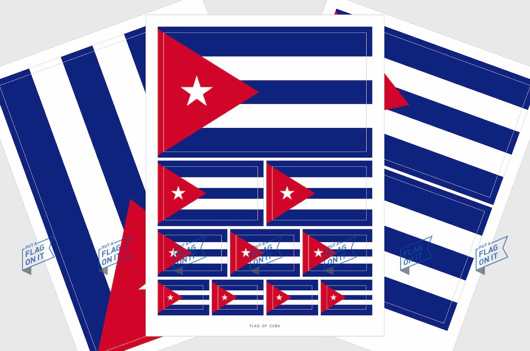 Cuba Flag Stickers - Etsy