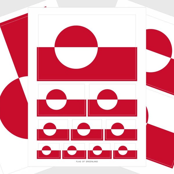 Greenland Flag Decal - Etsy