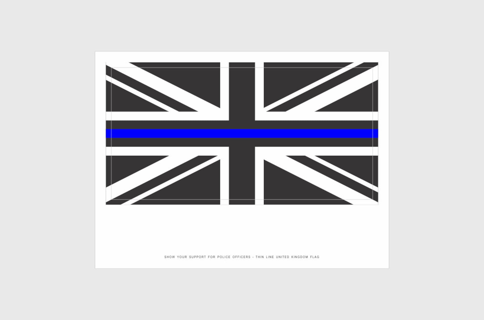 UK Thin Blue Line Flag Sticker Weatherproof Vinyl Flag - Etsy