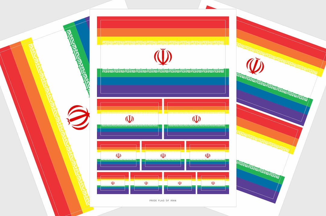Iran LGBTQ Pride Flag Stickers - Etsy