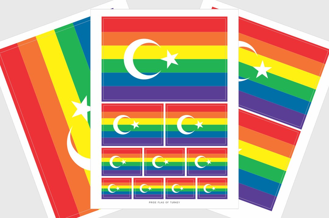 Turkey LGBTQ Pride Flag Stickers - Etsy