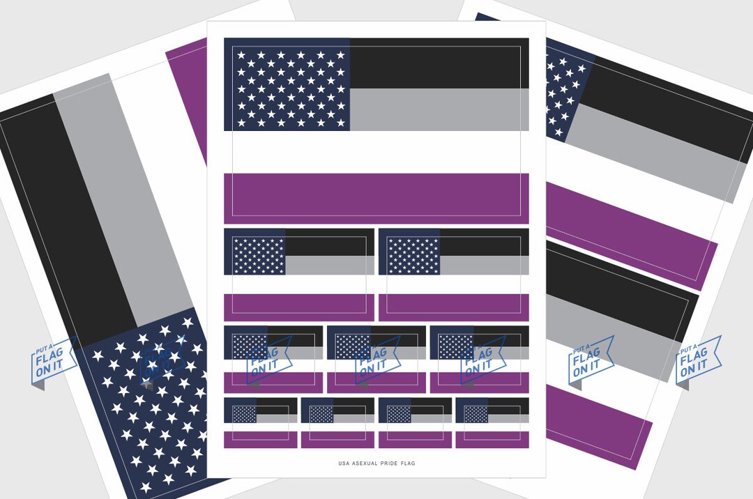 USA Asexual Pride Flag Stickers - Etsy