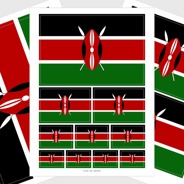 Kenyan Flag Stickers - Etsy