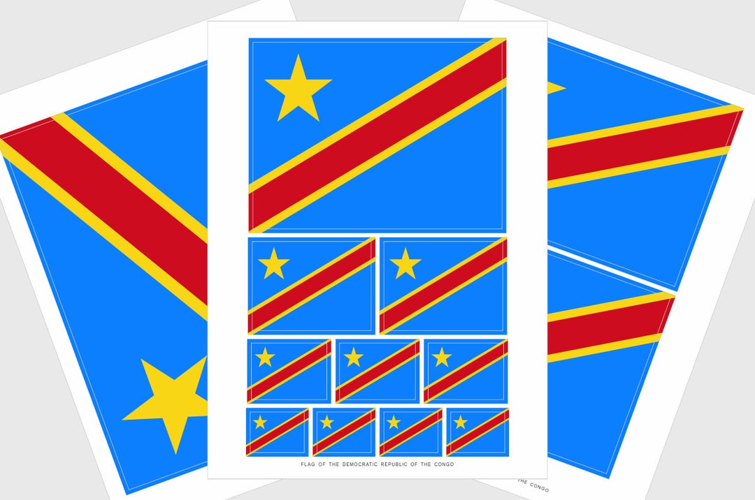Democratic Republic of Congo Flag Stickers - Etsy