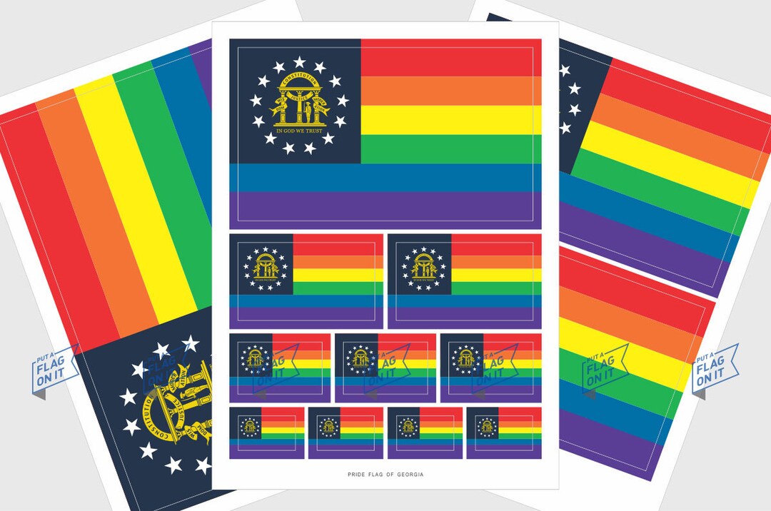 Georgia LGBTQ Pride Flag Stickers - Etsy UK