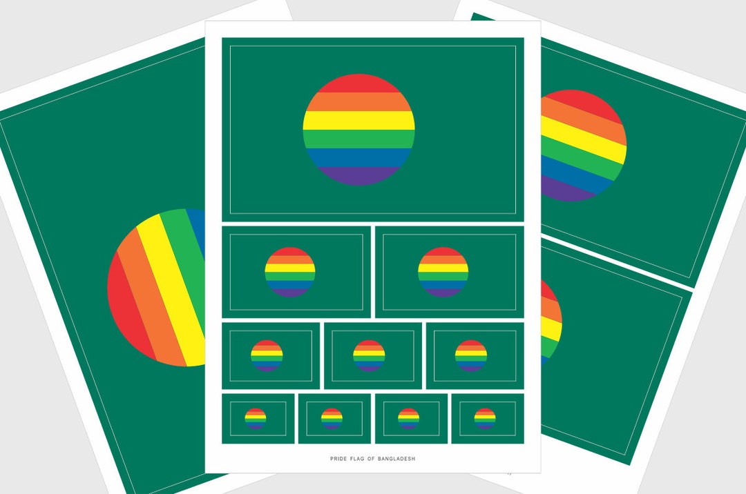 Bangladesh LGBTQ Pride Flag Stickers - Etsy