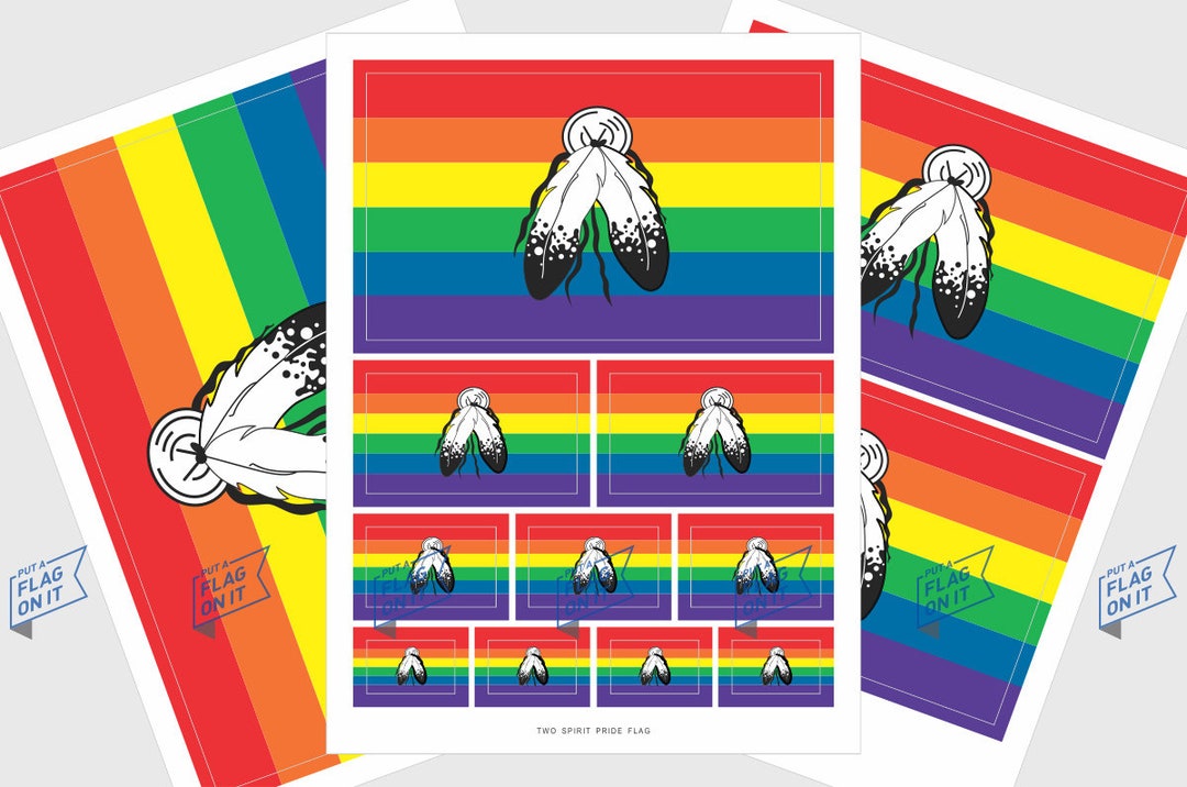 Two Spirit LGBTQ2 Pride Flag Stickers - Etsy