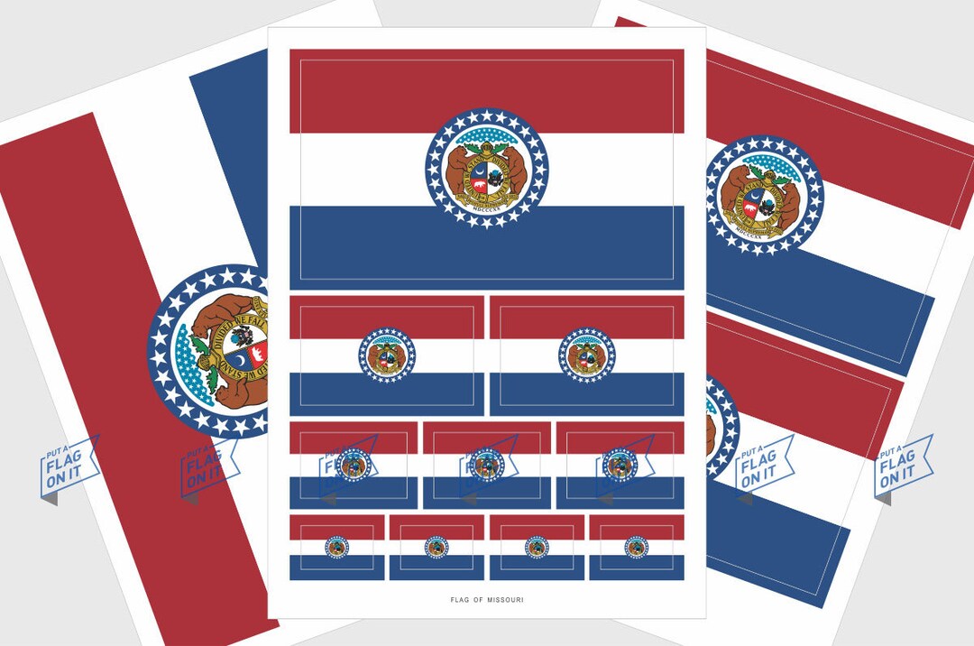 Missouri State Flag Stickers - Etsy