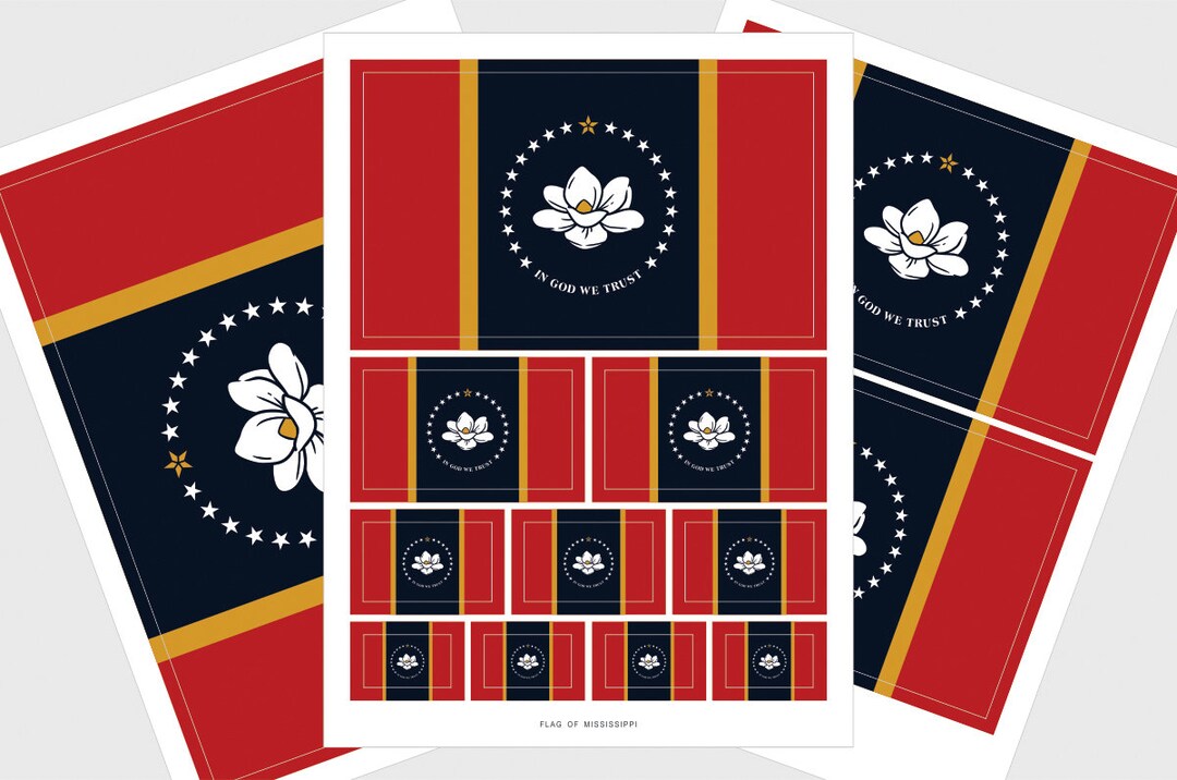Mississippi Flag Stickers - Etsy