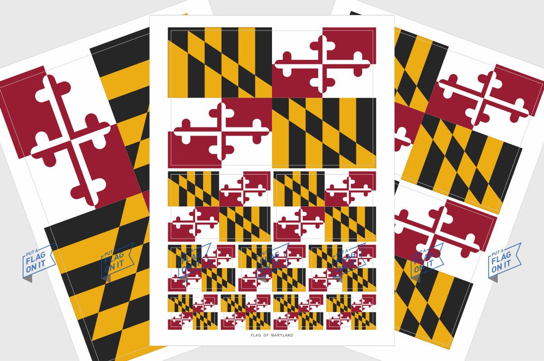 Maryland Flag Stickers - Etsy